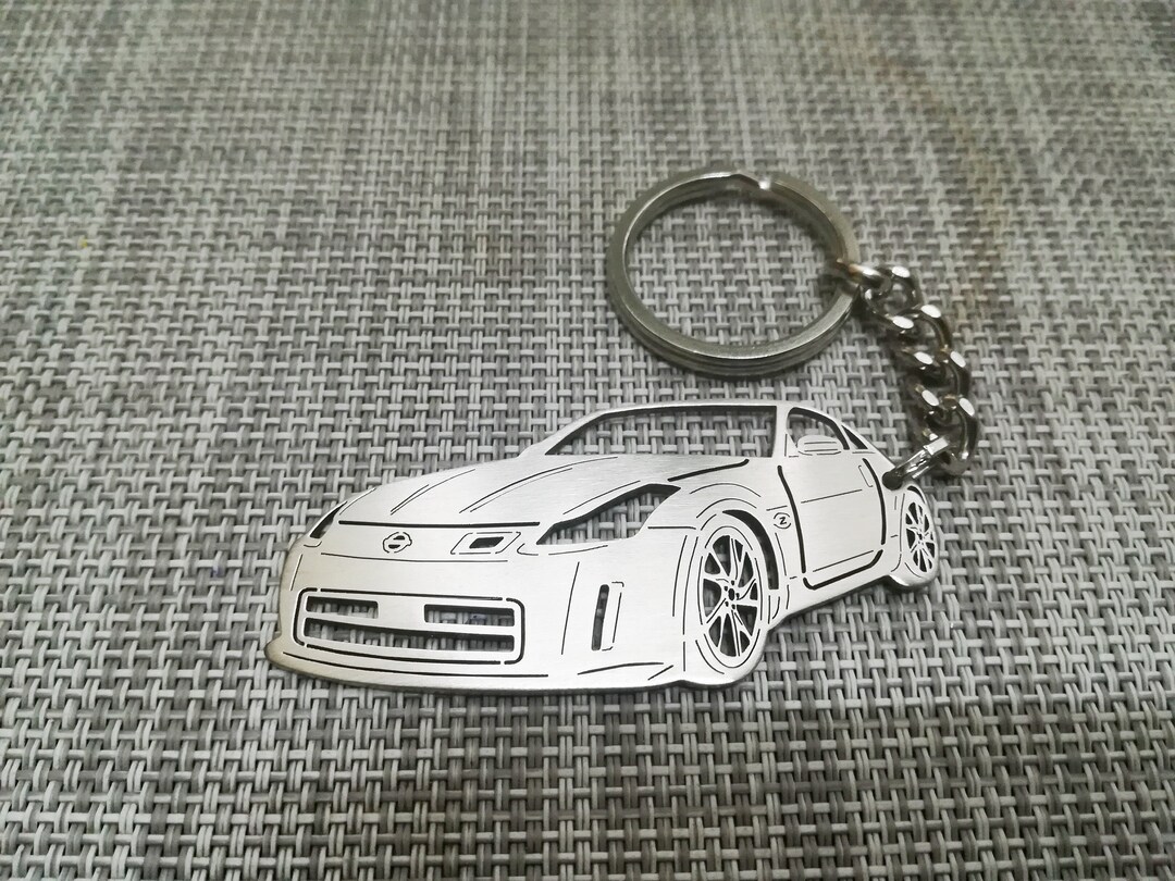 350z Sport Custom Keychain, Personalized Keyring, Stainless Steel ...