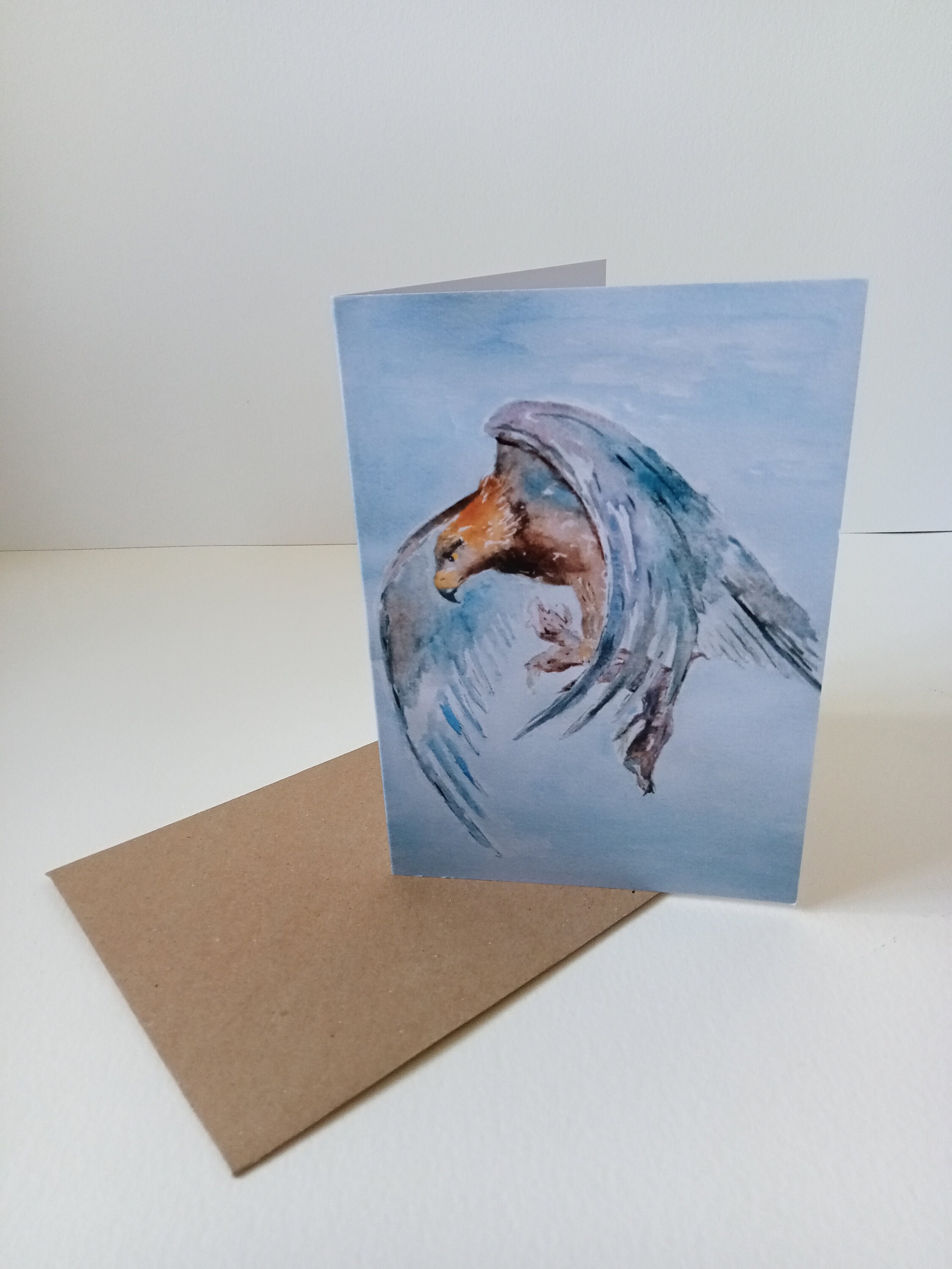 Golden Eagle Card, Bird Greetings Card, Note Card, Birthday Card, A6 ...