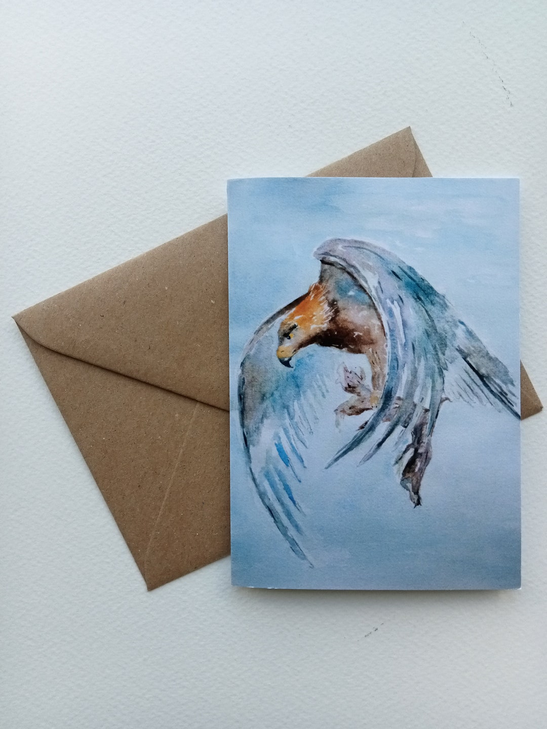 Golden Eagle Card, Bird Greetings Card, Note Card, Birthday Card, A6 ...