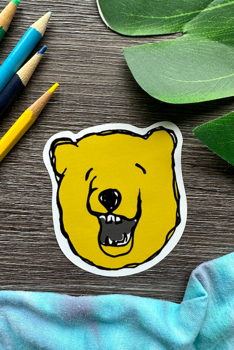 Berkeley Bear Sticker - Etsy