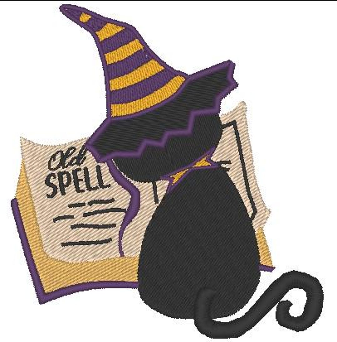 Halloween Kitty and Witch's Spell Book - Etsy