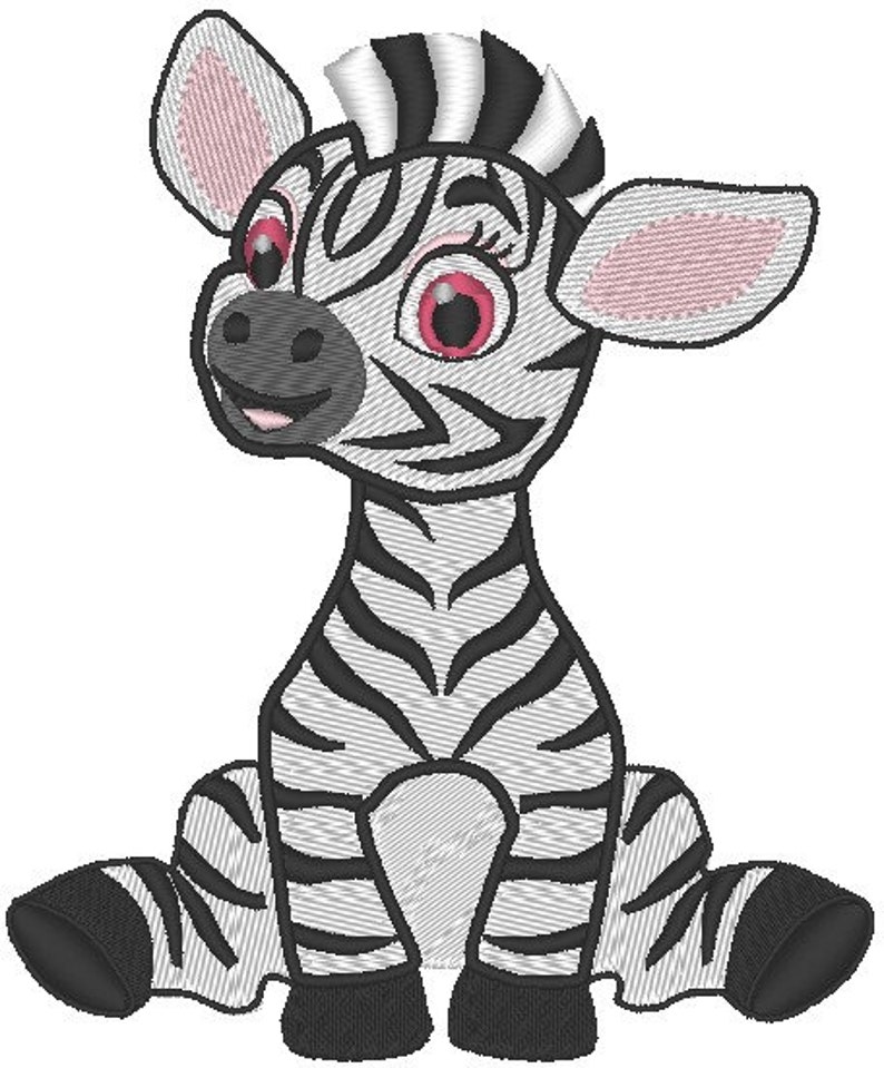 Baby Zebra Machine Embroidery Design - Etsy