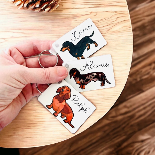 Custom Dachshund Luggage Tags - Etsy