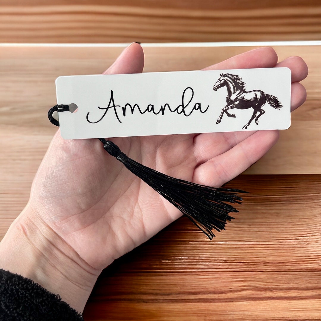 Horse Horse Bookmark , Personalised Horse Name Gift , Horse Lover Gift ...