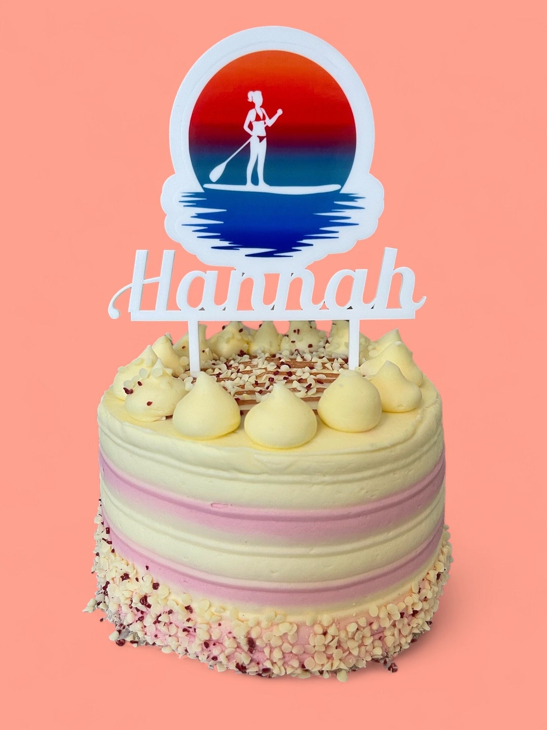 Paddle Board Cake Topper Personalised Name Stand up Paddle Board ...