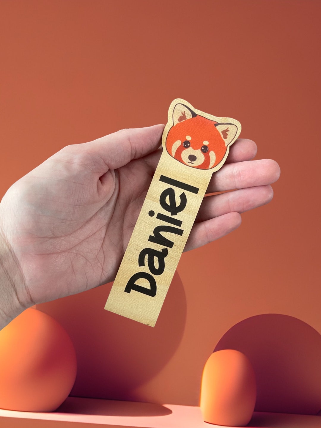 Red Panda | Personalised Red Panda Name Gift | Red Panda Bookmark | Red ...