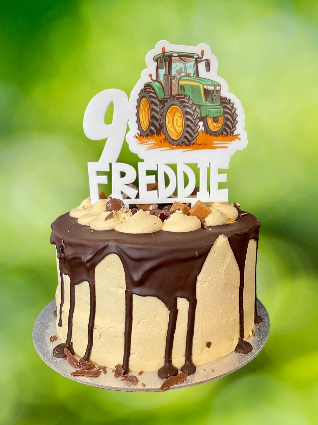 Tractor Cake Topper | Tractor Lover | Personalised Tractor Birthday ...