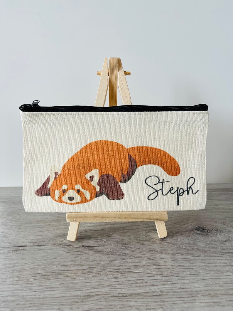 Red Panda Pencil Case Red Panda Personalised Name Gift - Etsy