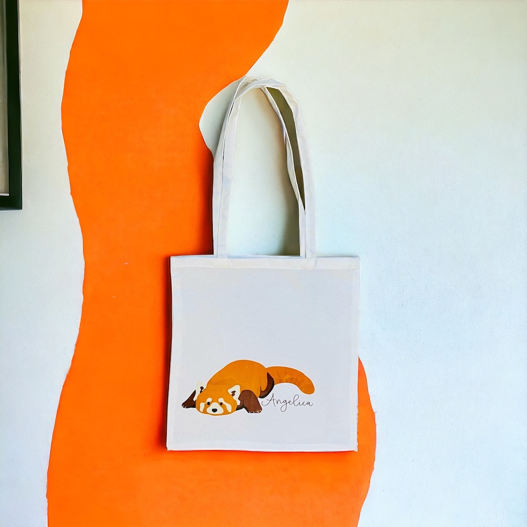 Red Panda Red Panda Personalised Name Gift , Red Panda Bag , Tote Bag ...