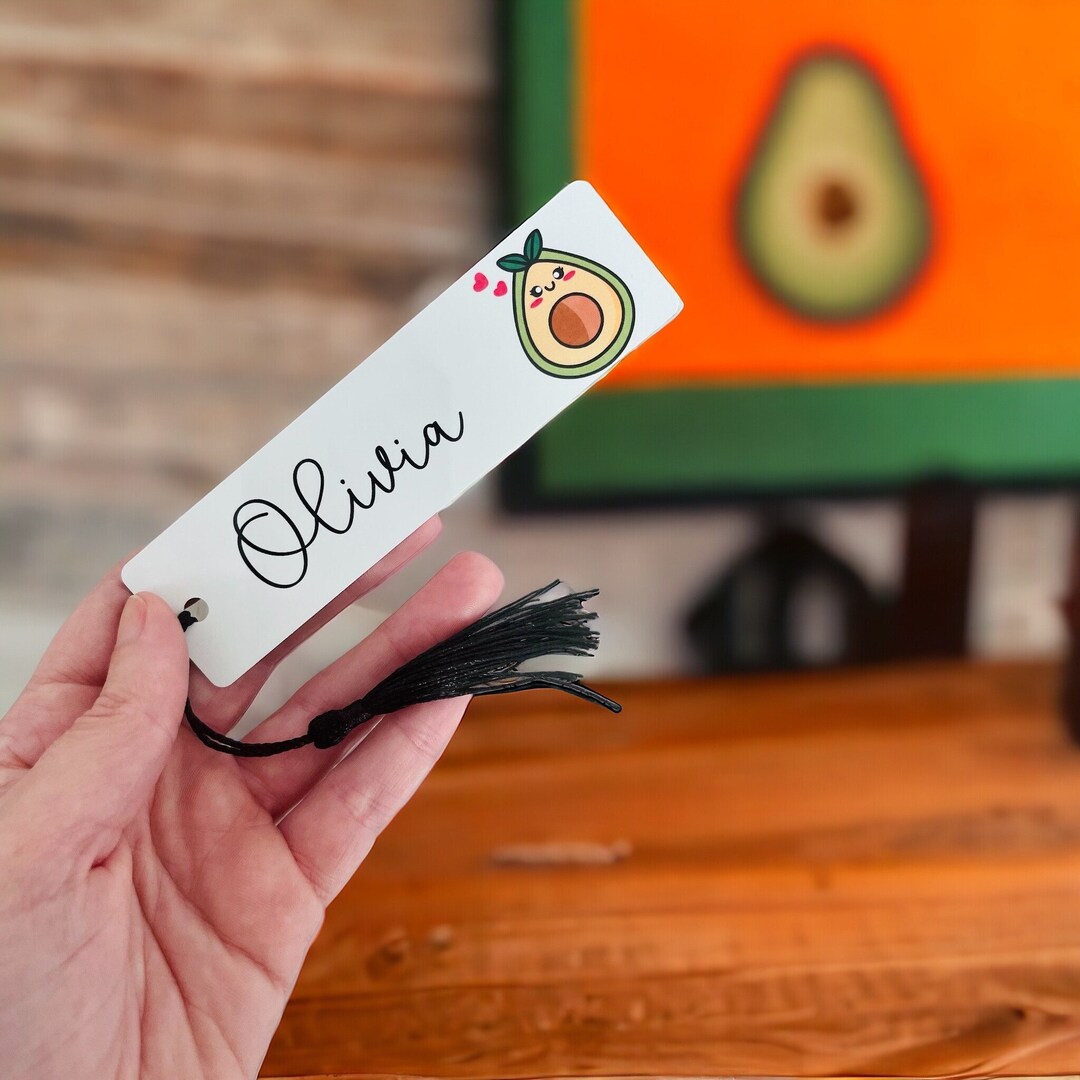Avocado , Bookmark , Personalised Name Avocado Bookmark , Custom ...