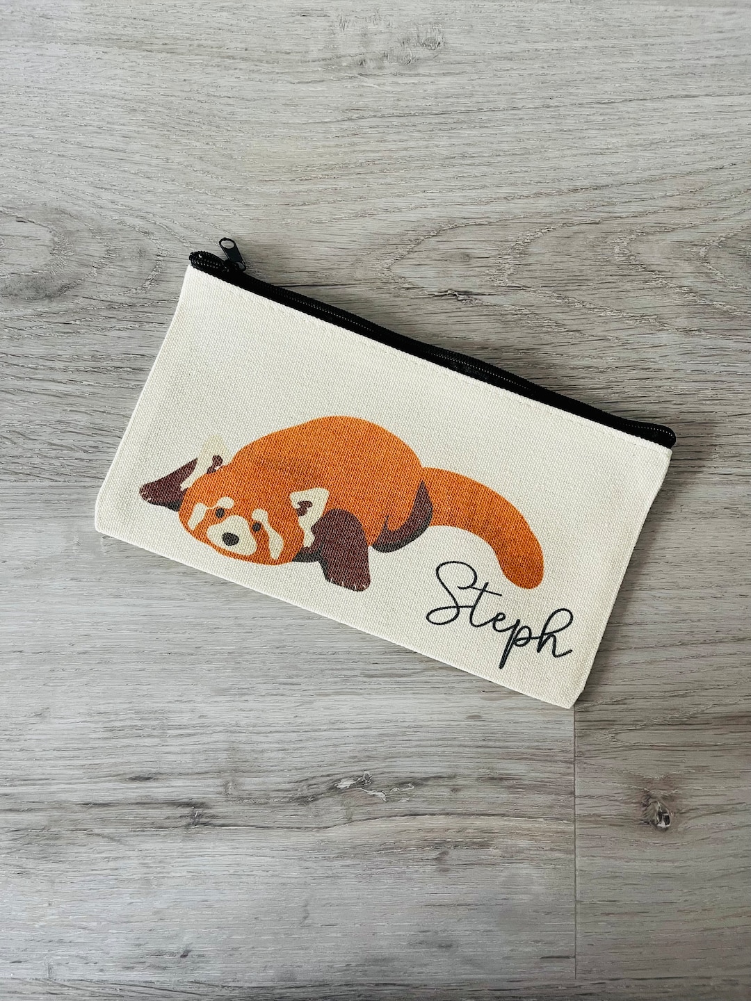 Red Panda Pencil Case Red Panda Personalised Name Gift - Etsy