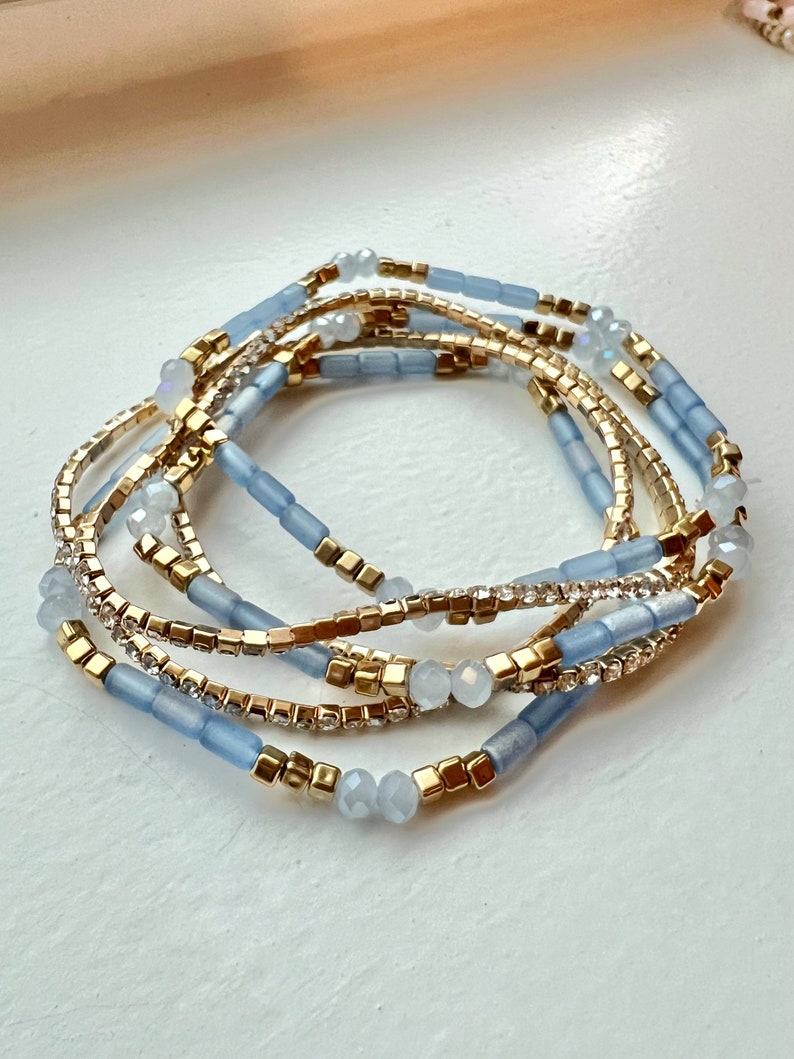 Beach Stack Bracelet Stack Seaglass Inspired Beachy Coastal Cowgirl ...