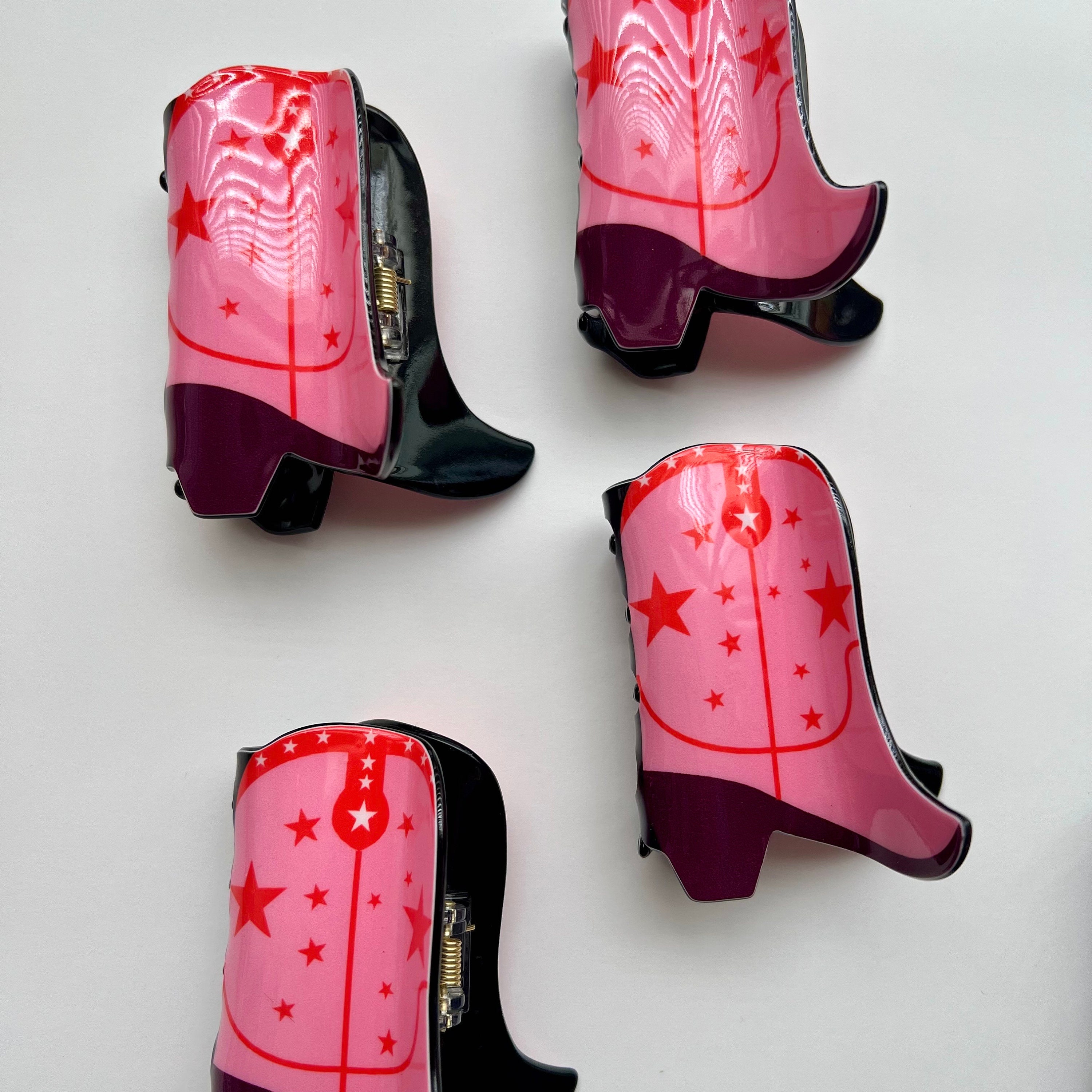 Hey Cowgirl Clip Cowboy Boot Hair Claw Clip Western Cute - Etsy