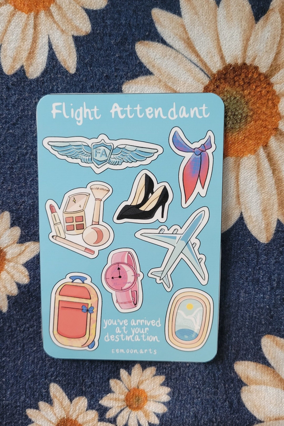 Flight Attendant Sticker Sheet| Stickersheet| Dream Job Sticker ...