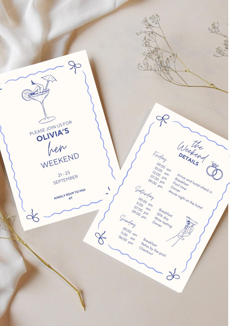 Hen Party Invitations - Personalised Invites - Hen Do - Bachelorette - Etsy