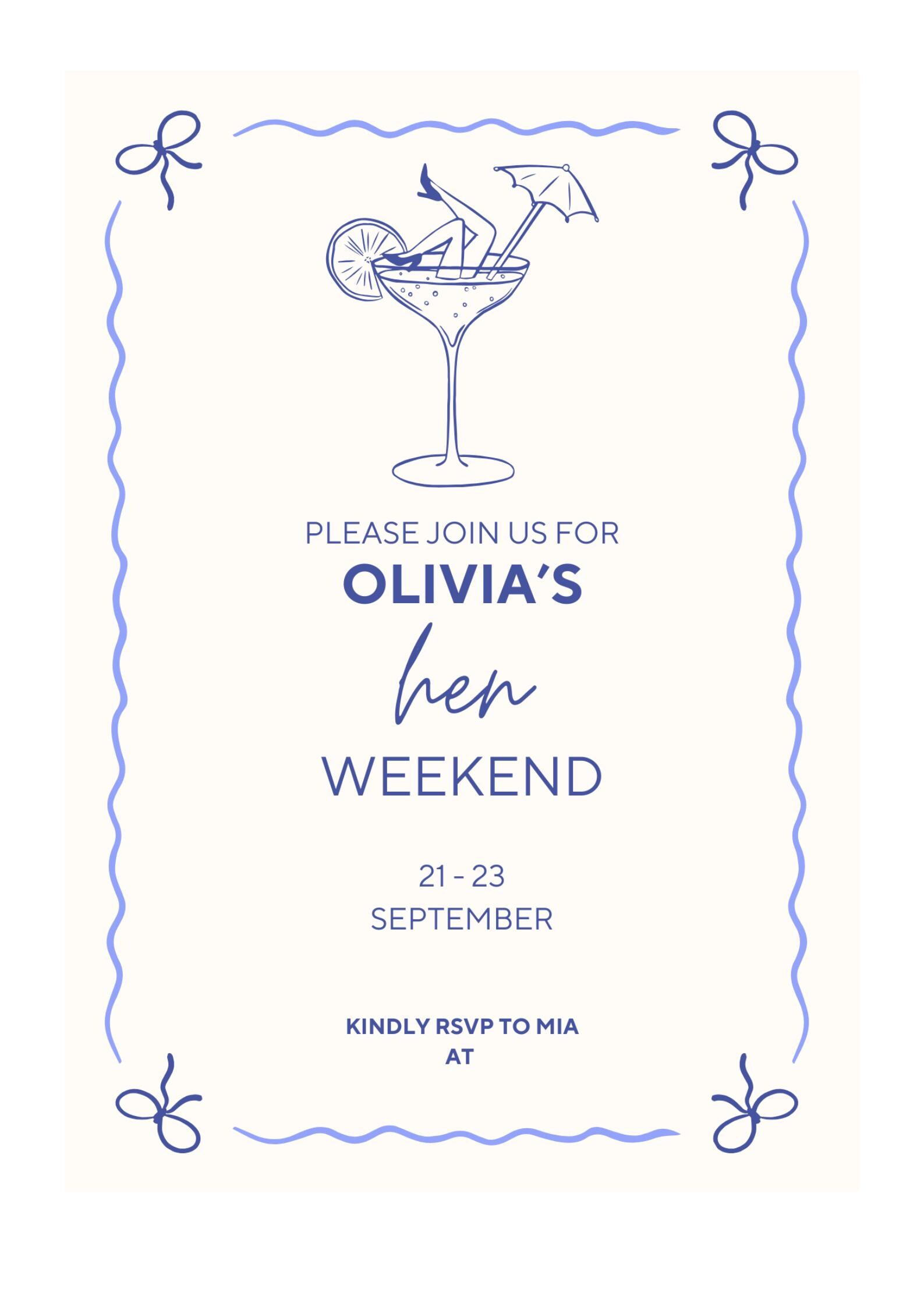Hen Party Invitations - Personalised Invites - Hen Do - Bachelorette - Etsy