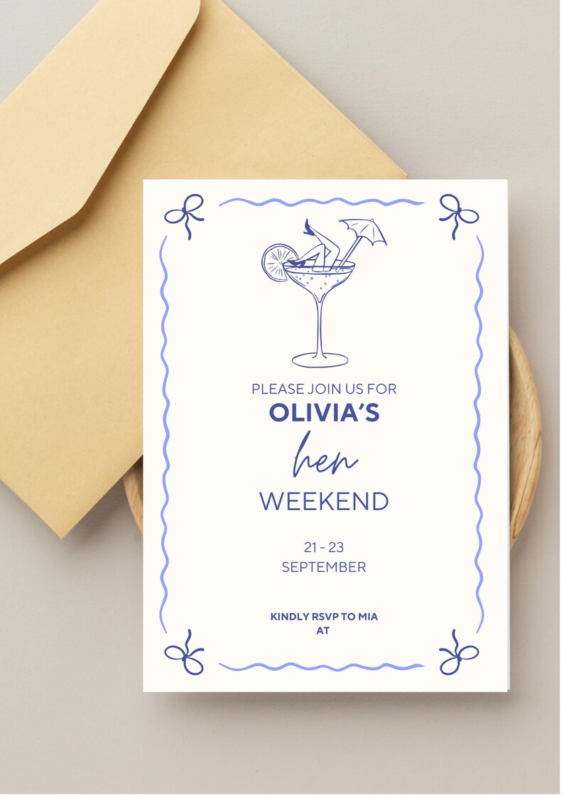 Hen Party Invitations - Personalised Invites - Hen Do - Bachelorette - Etsy