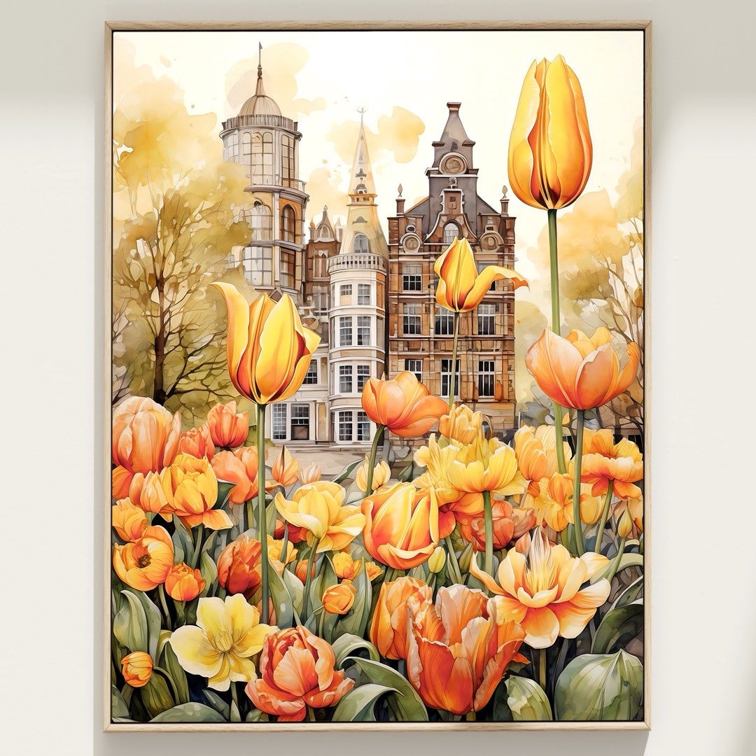 Amsterdam Print, Amsterdam Wall Art, the Netherlands, Travel Poster ...