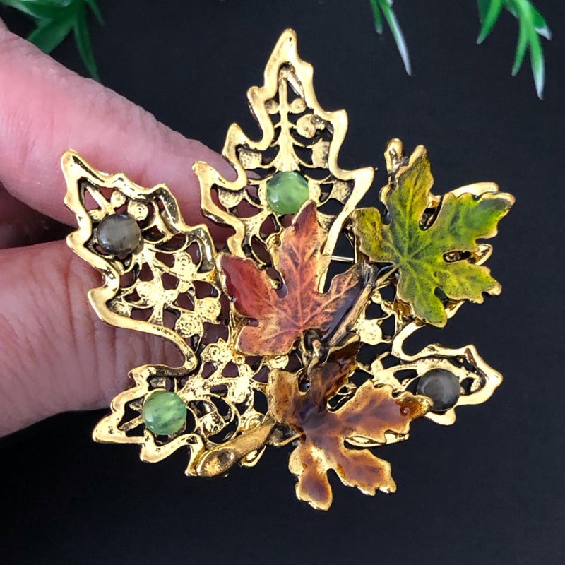 Autumn Leaf Brooch - Etsy