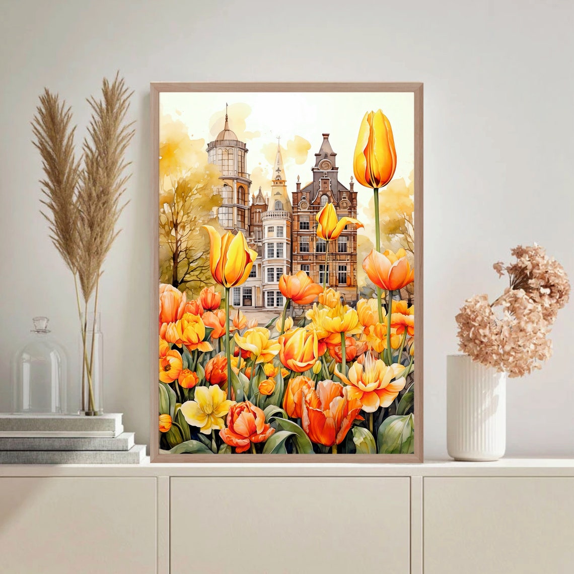 Amsterdam Print, Amsterdam Wall Art, the Netherlands, Travel Poster ...