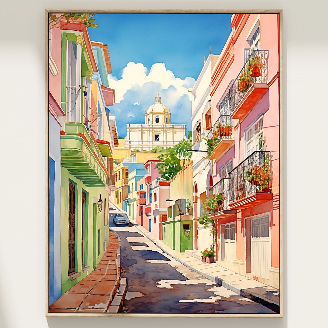 Puerto Rico Art Print, Puerto Rico Poster, Puerto Rico Wall Art, Puerto ...