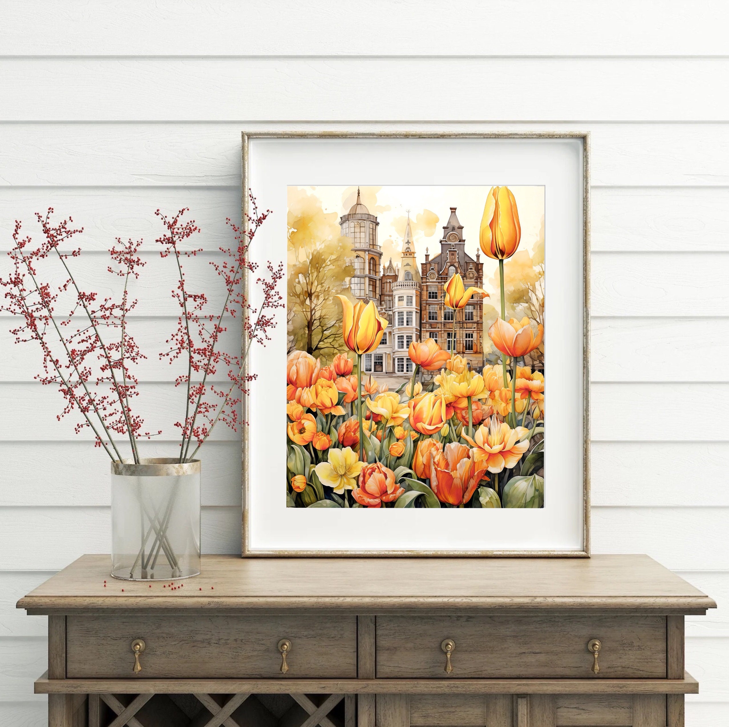 Amsterdam Print, Amsterdam Wall Art, the Netherlands, Travel Poster ...