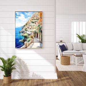Positano Amalfi Coast, Italy Art Print, Positano Italy, Positano ...