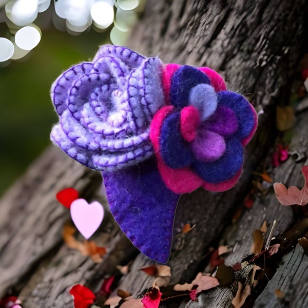 Needle Felt Brooch - Etsy