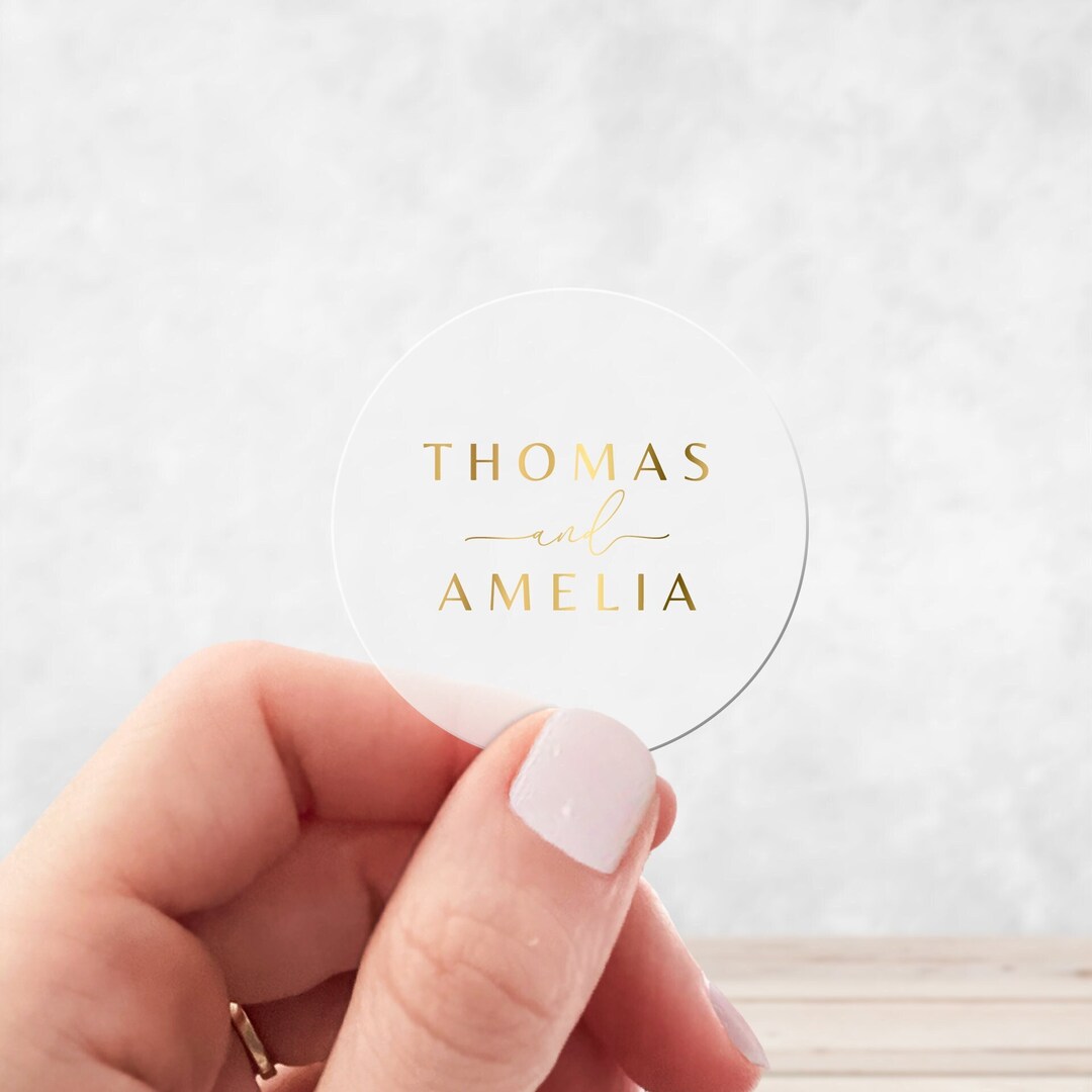 Personalised Foil Stickers, Monogram Envelope Seals, Wedding Stickers ...