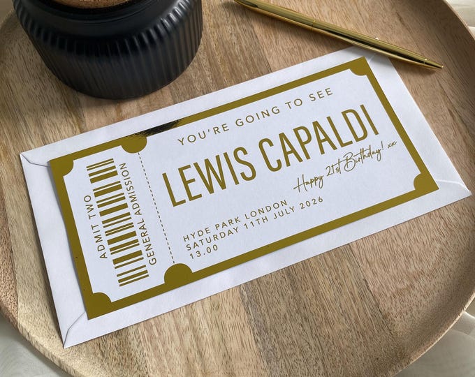 Lewis Capaldi Tour UK Personalised Download Printable Ticket | Tour ...