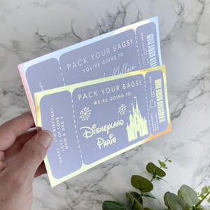 Foiled Surprise Holiday Tickets, Personalised Holiday Voucher, Weekend ...