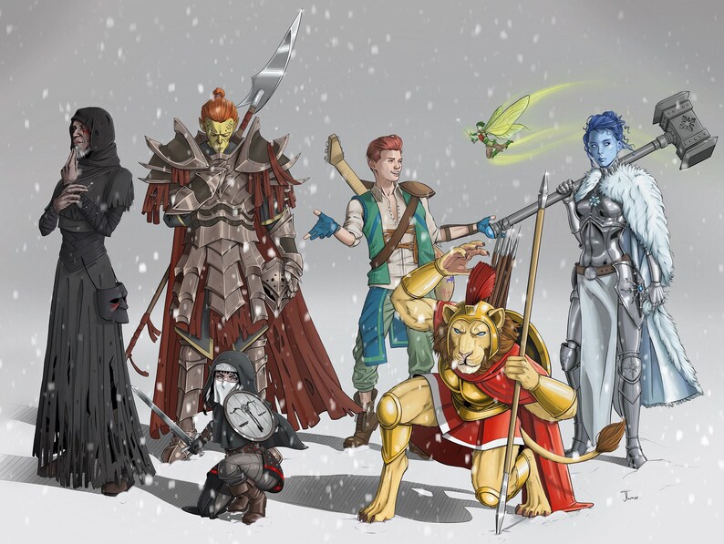 Dnd Character Art Full Body Commissions Custom Hand Drawn - Etsy