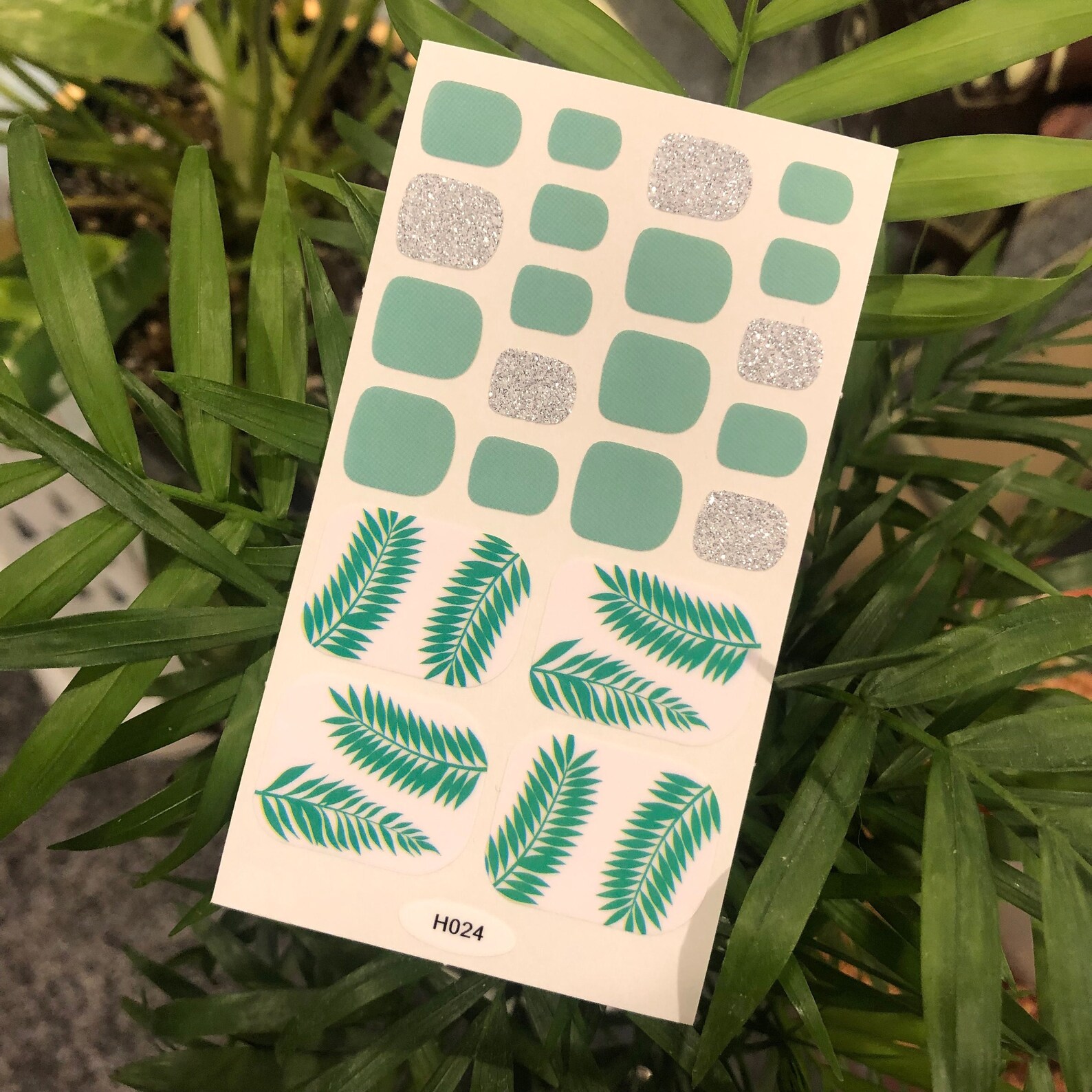 Palm Tree Toes Nail Wrap Sticker Summer Vibe Glitter - Etsy