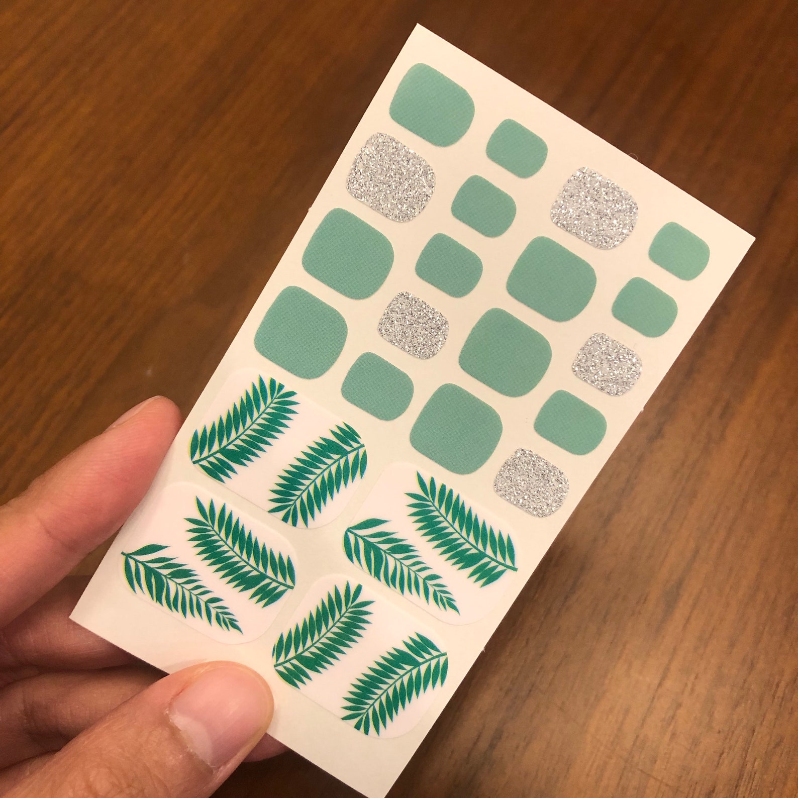 Palm Tree Toes Nail Wrap Sticker Summer Vibe Glitter - Etsy