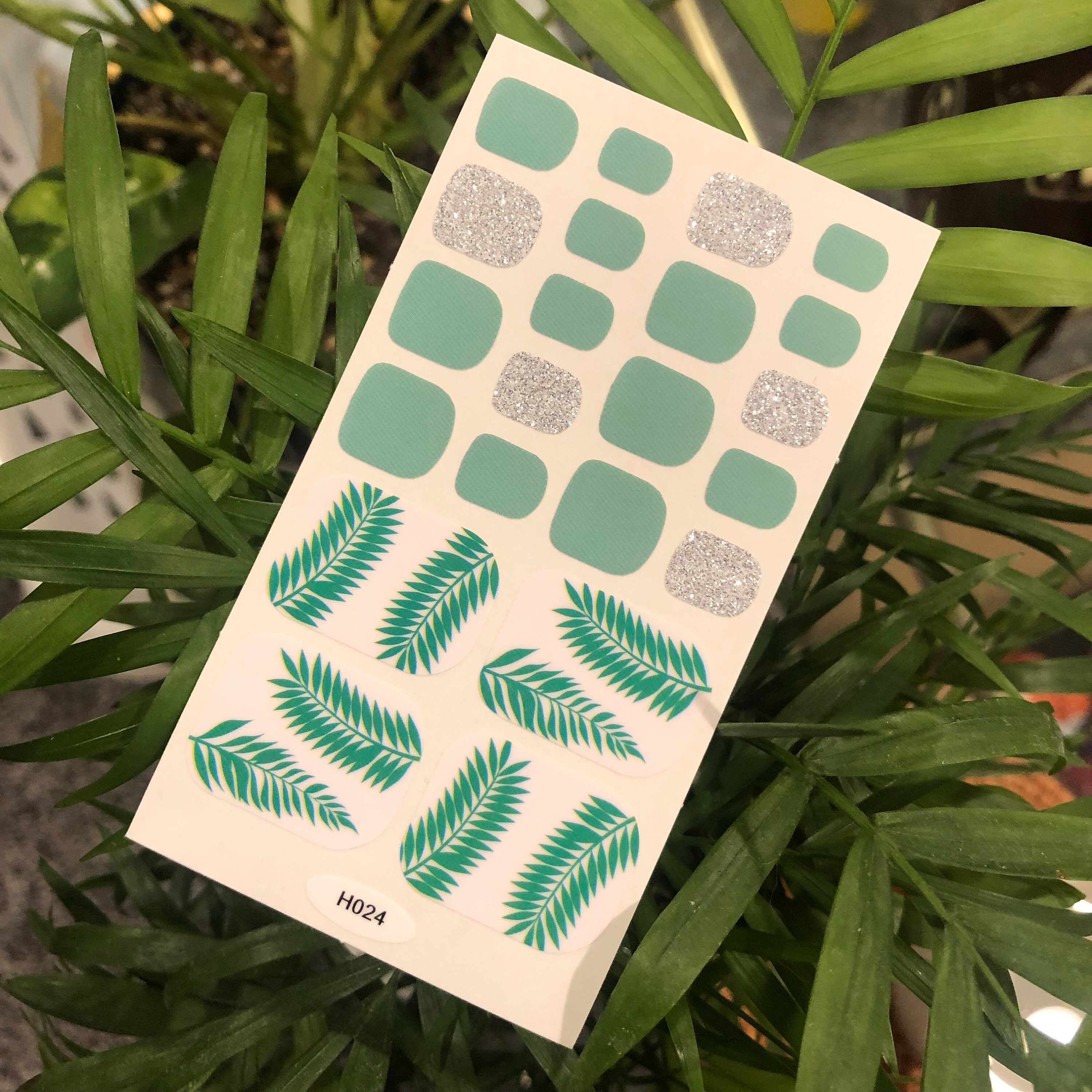 Palm Tree Toes Nail Wrap Sticker Summer Vibe Glitter - Etsy