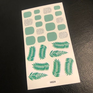 Palm Tree Toes Nail Wrap Sticker Summer Vibe Glitter - Etsy