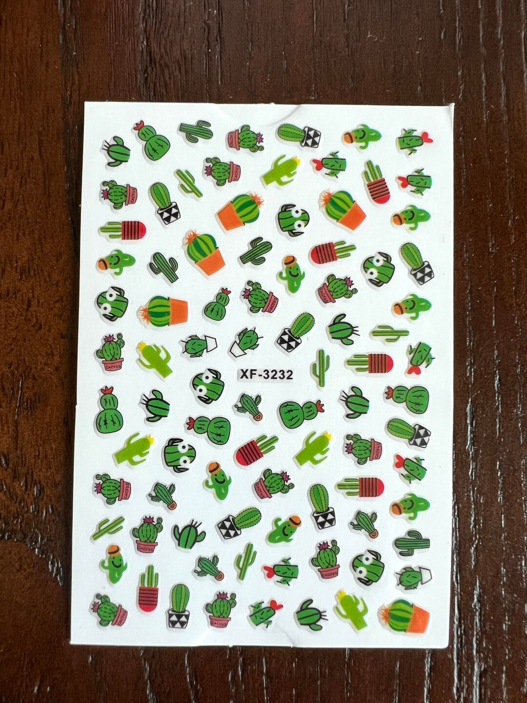 Cute Cactus Flower Designs Nail Art Sticker Mix | Plant | Desert ...