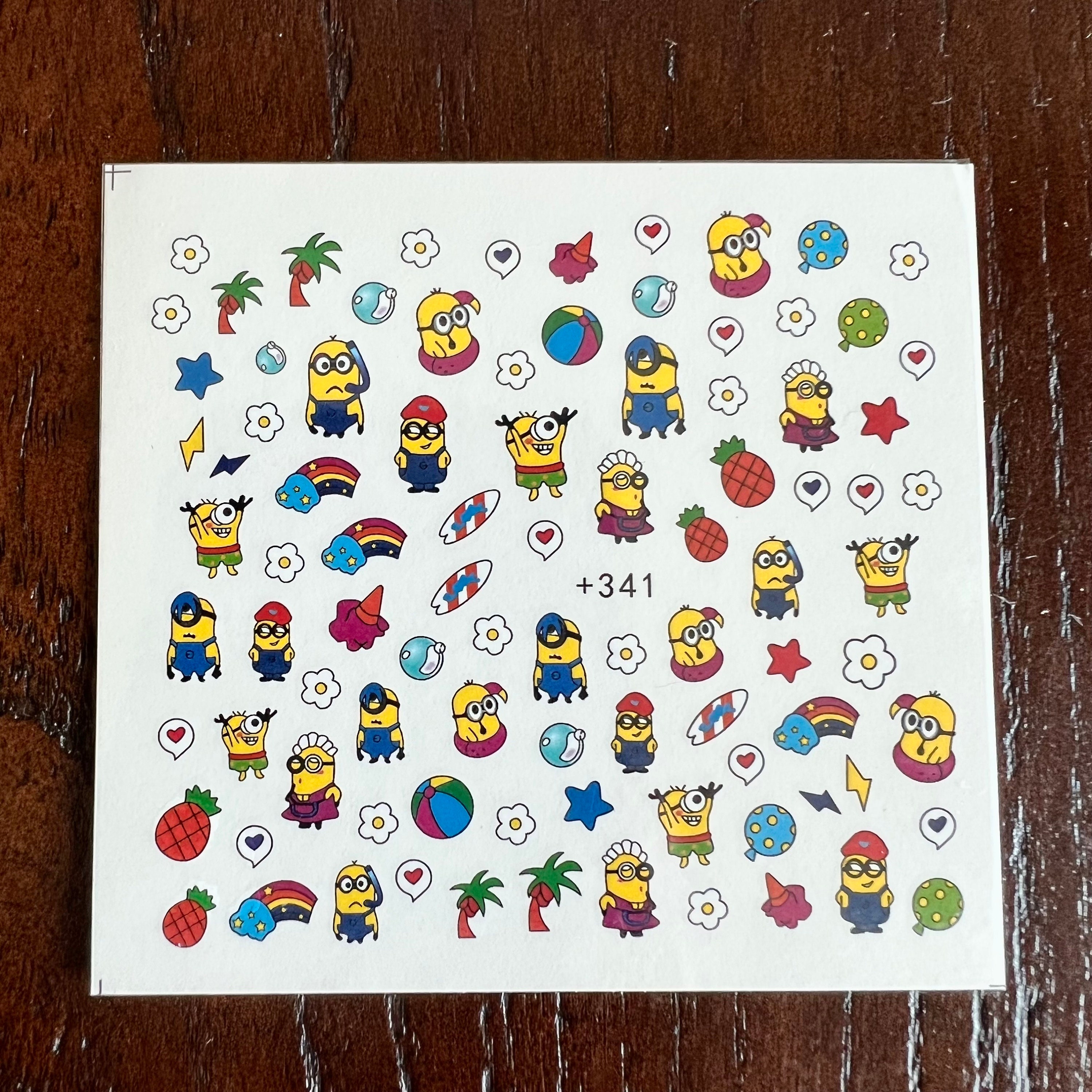 Minion Sesame Street Cartoon Character Designs Nail Art Sticker Elmo ...