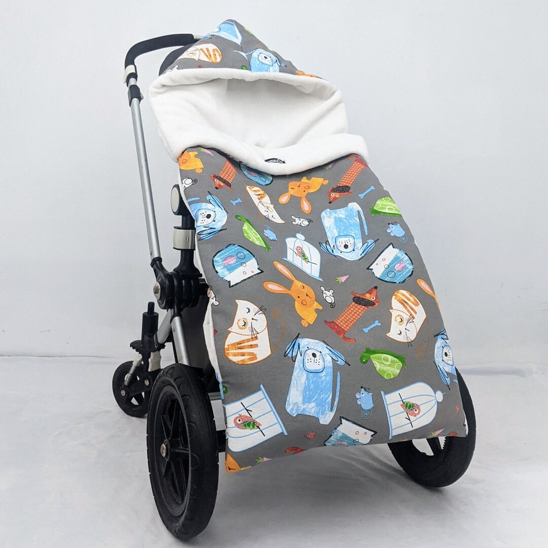 Baby Trolley Footmuff With Pets Print - Etsy