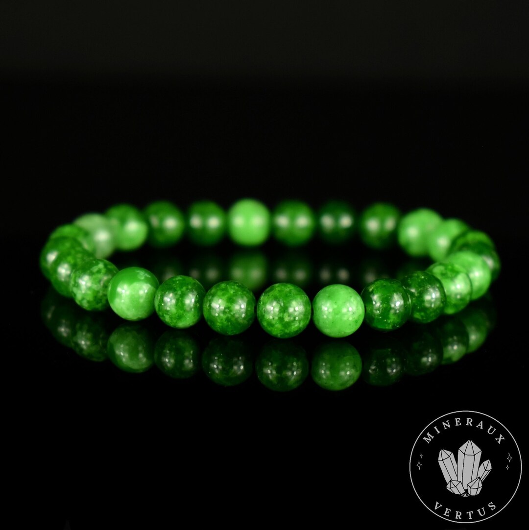 Rare Jade Maw Sit Bracelet 8mm Beads, Real Natural Kosmochlor Jade ...
