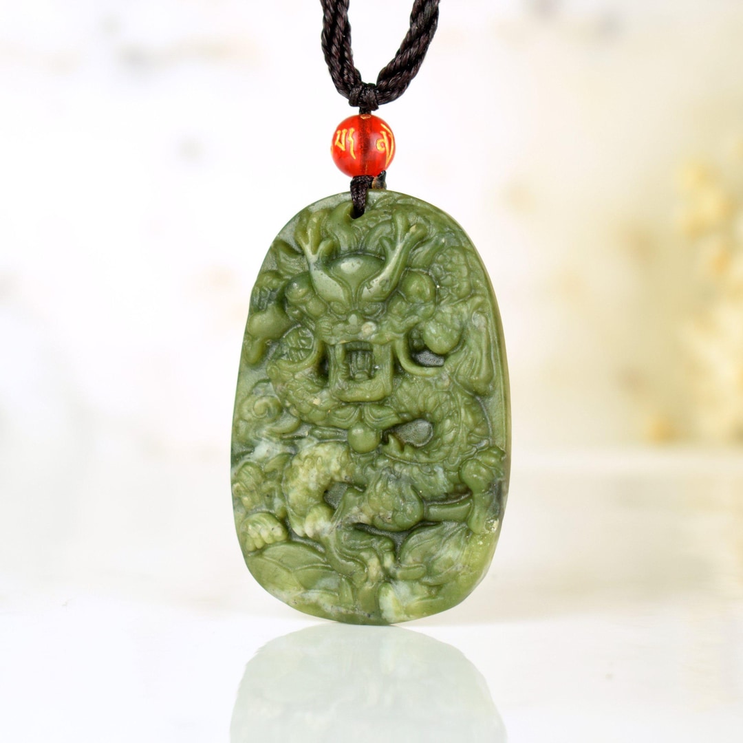 Jade Dragon Amulet, Symbols of Abundance, Wealth and Protection - Jade ...