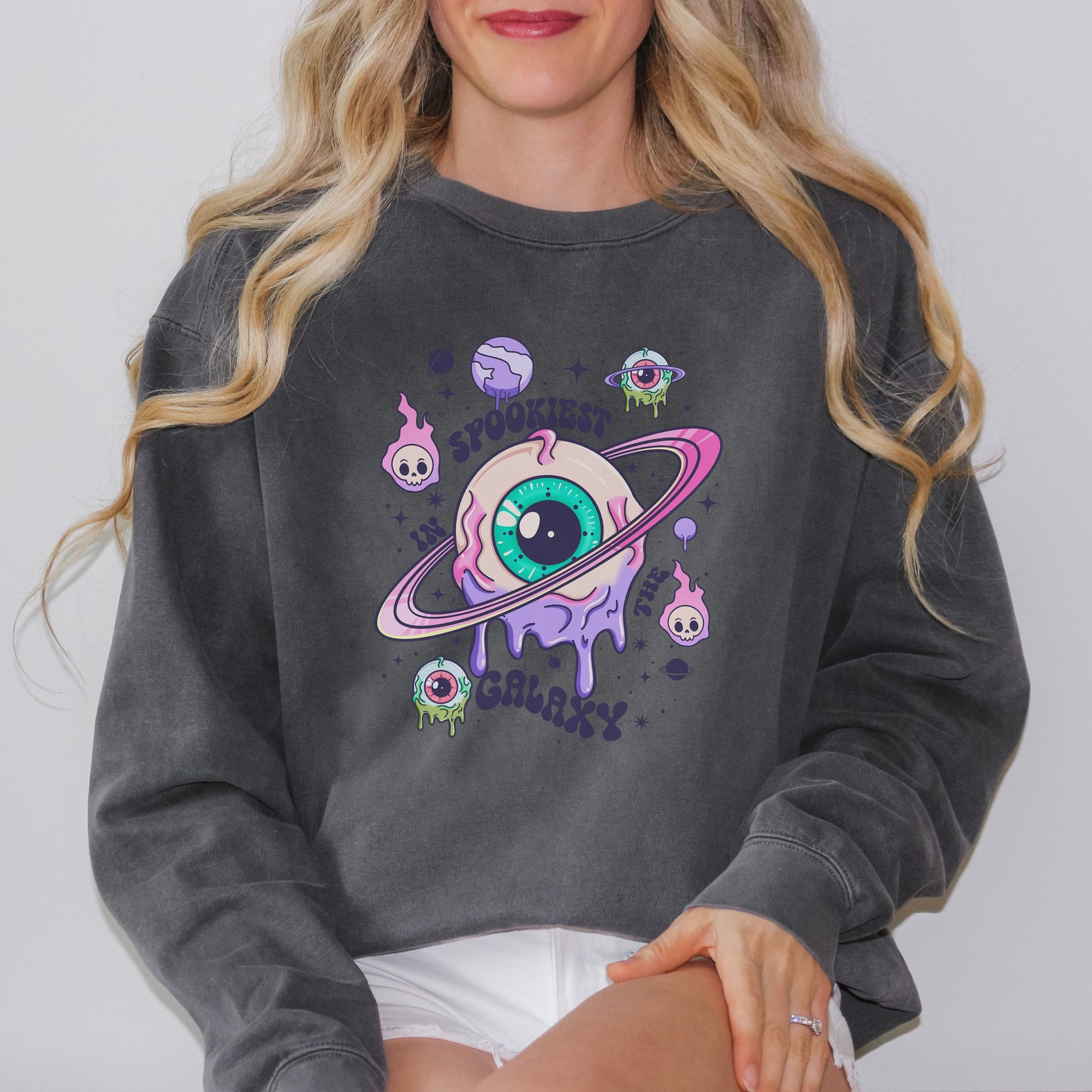Spooky Galaxy Halloween Graphic | Pink Aesthetic Halloween | Cute ...