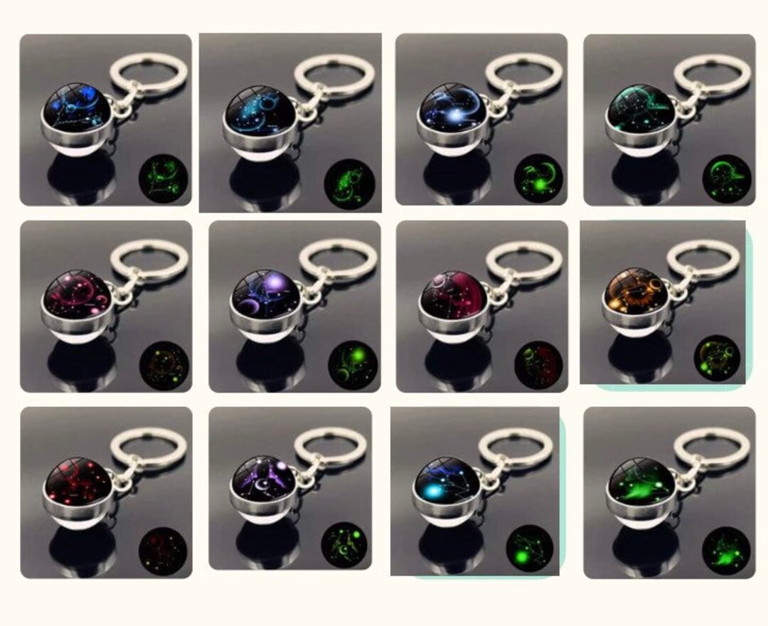 Zodiac Key Ring - Etsy UK