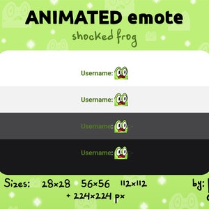 Shocked Frog - ANIMATED Emote / Twitch, Kick Emote, Discord Emote ...
