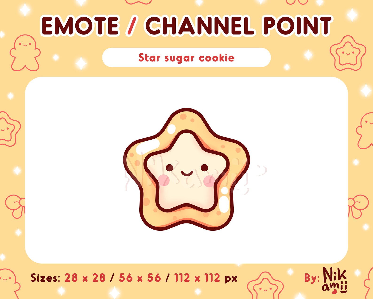 Star Sugar Cookie - Channel Point / Emote / Stream / Channel Points ...