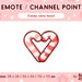 Candy Cane Heart Channel Point / Emote / Cute Christmas, Winter ...