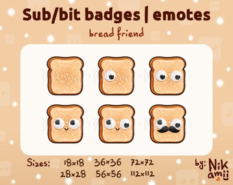 Bread Emotes for Twitch - Etsy