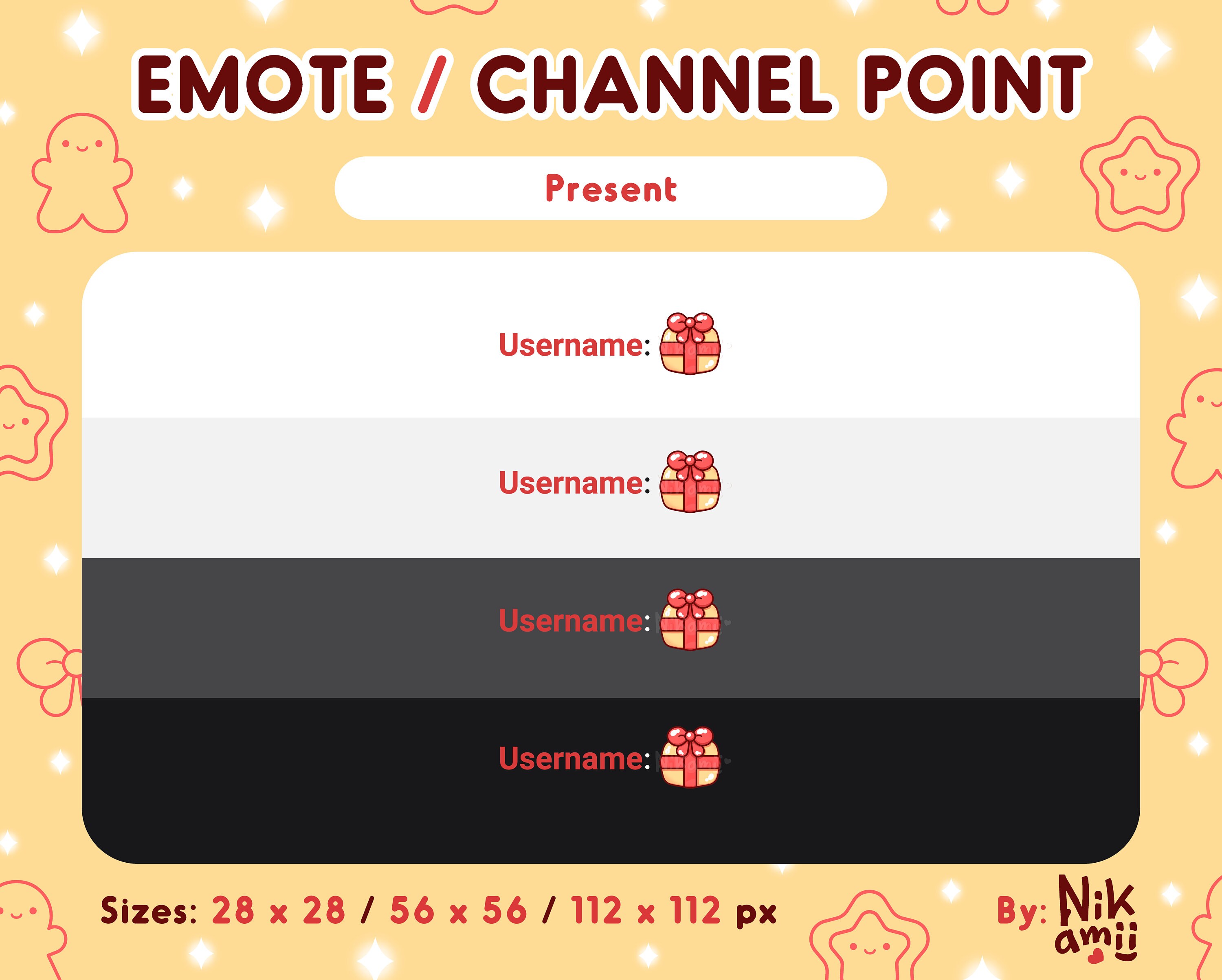 Present - Channel Point / Emote / Stream / for Twitch, Discord ...