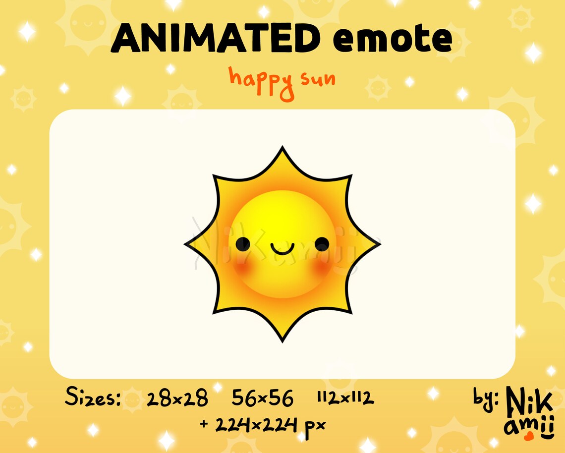 Happy Sun - ANIMATED Emote / Twitch / Discord / Kick / Streamer ...