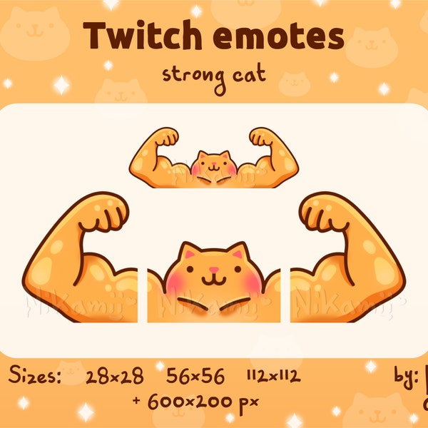 Orange Cat Emotes Twitch - Etsy Australia